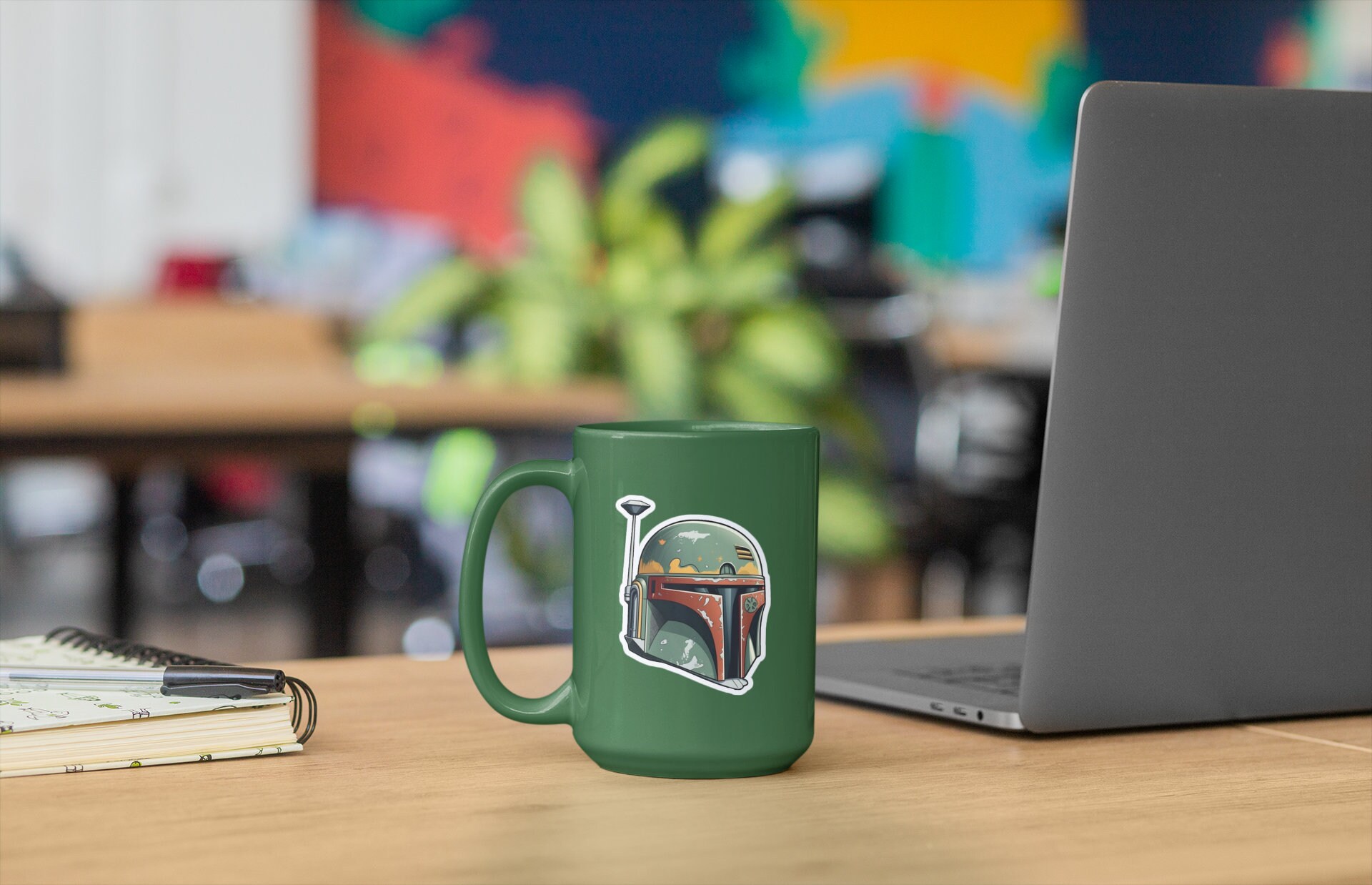 Bounty Hunter mandalorian Helmet Sticker Star Wars Fandom - Etsy