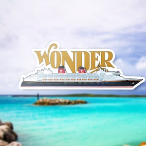 Disney Wonder Cruise Ship Sticker | DCL Stationery | Laptop Sticker ...