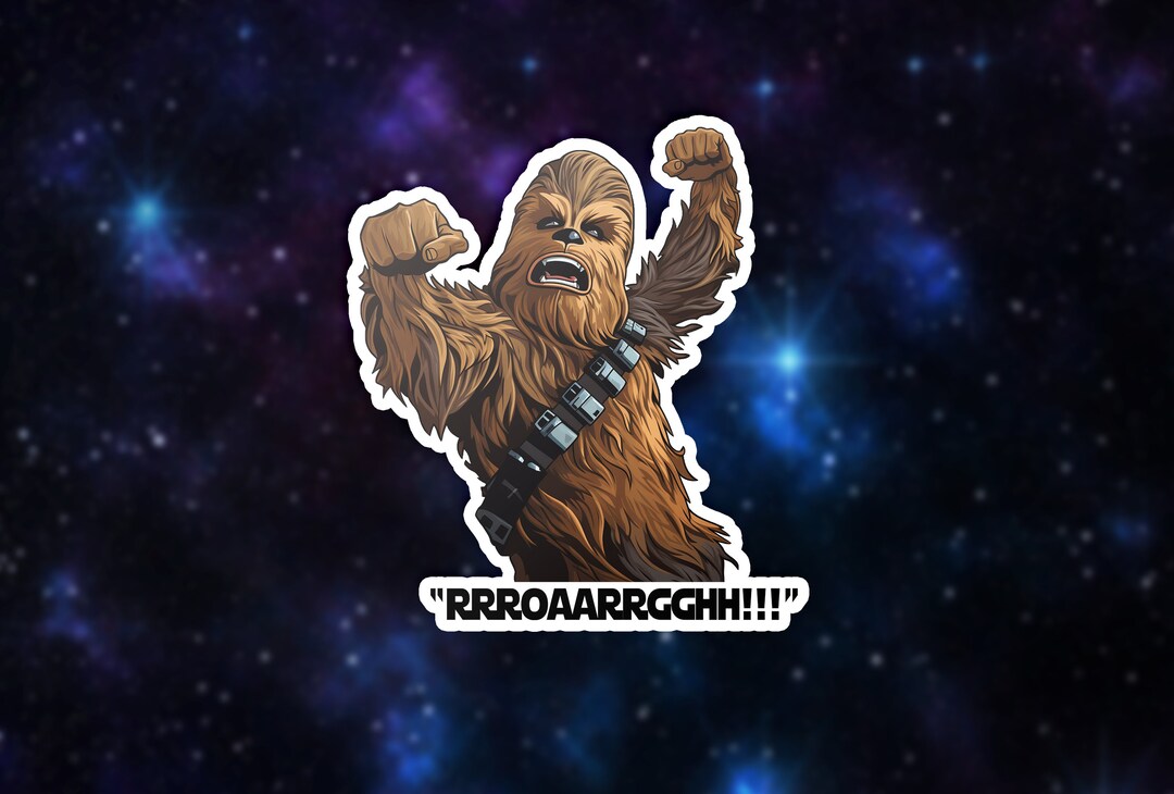 Star Wars Chewbacca Sticker | Vinyl Sticker | Chewbacca Star Wars ...