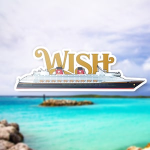 Disney Wish Cruise Ship Sticker | DCL Stationery | Laptop Sticker ...