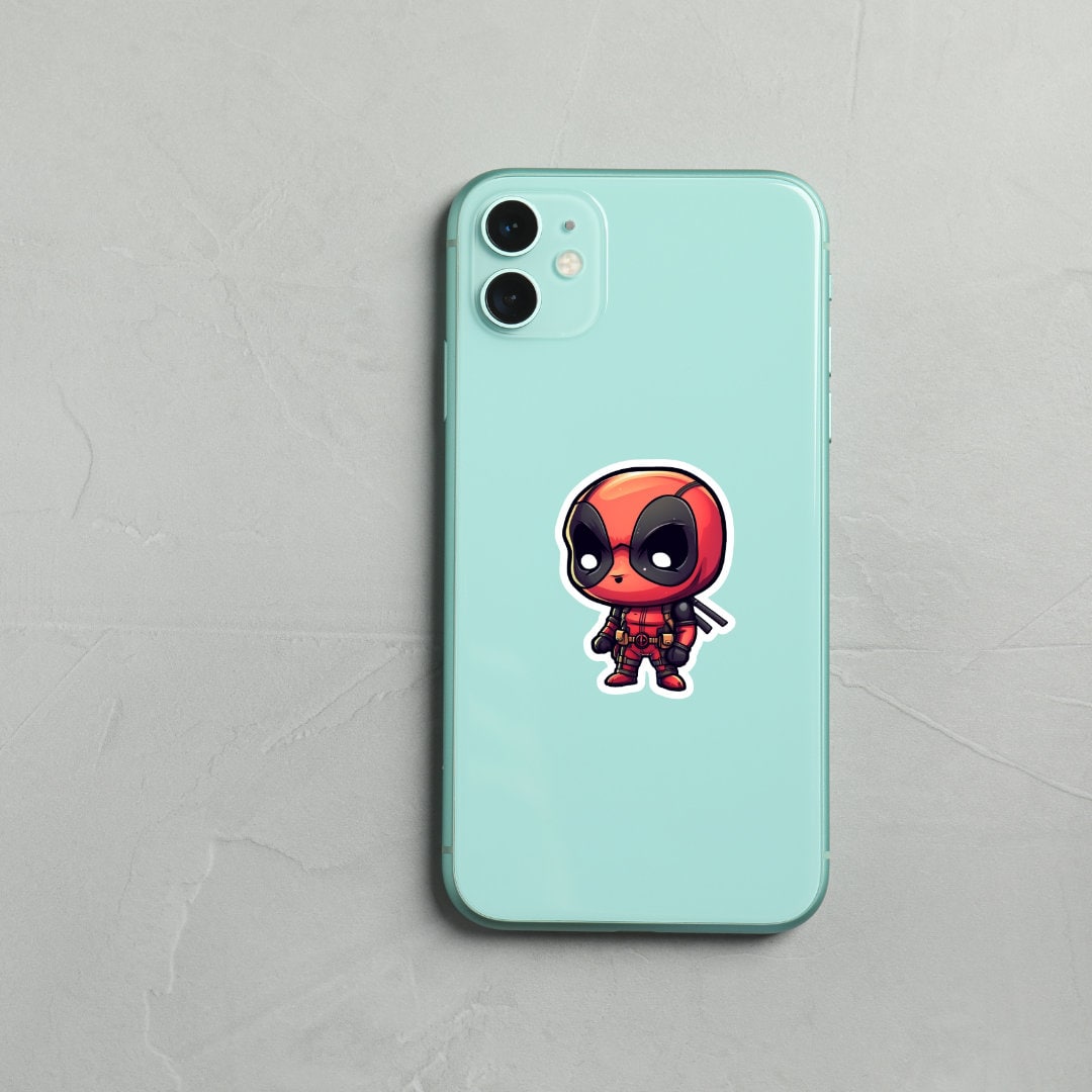 Cute Chibi Deadpool Sticker Marvel Chibi Superhero Decal - Etsy