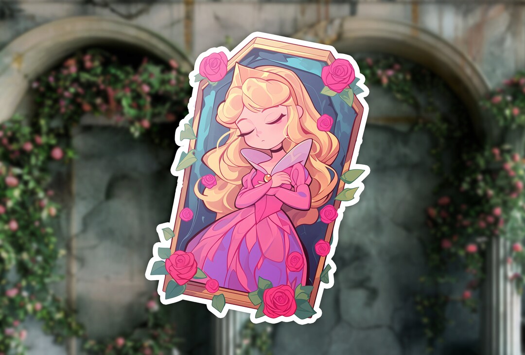 Chibi Sleeping Beauty Vinyl Sticker | Disney Scrapbooking | Pixie ...