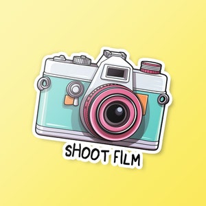 Vintage Film Camera Sticker | Photography Film Camera Sticker ...