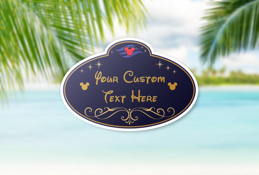 Custom DCL Name Tag Magnet | Navy Cruise Name Tag Magnet Custom ...