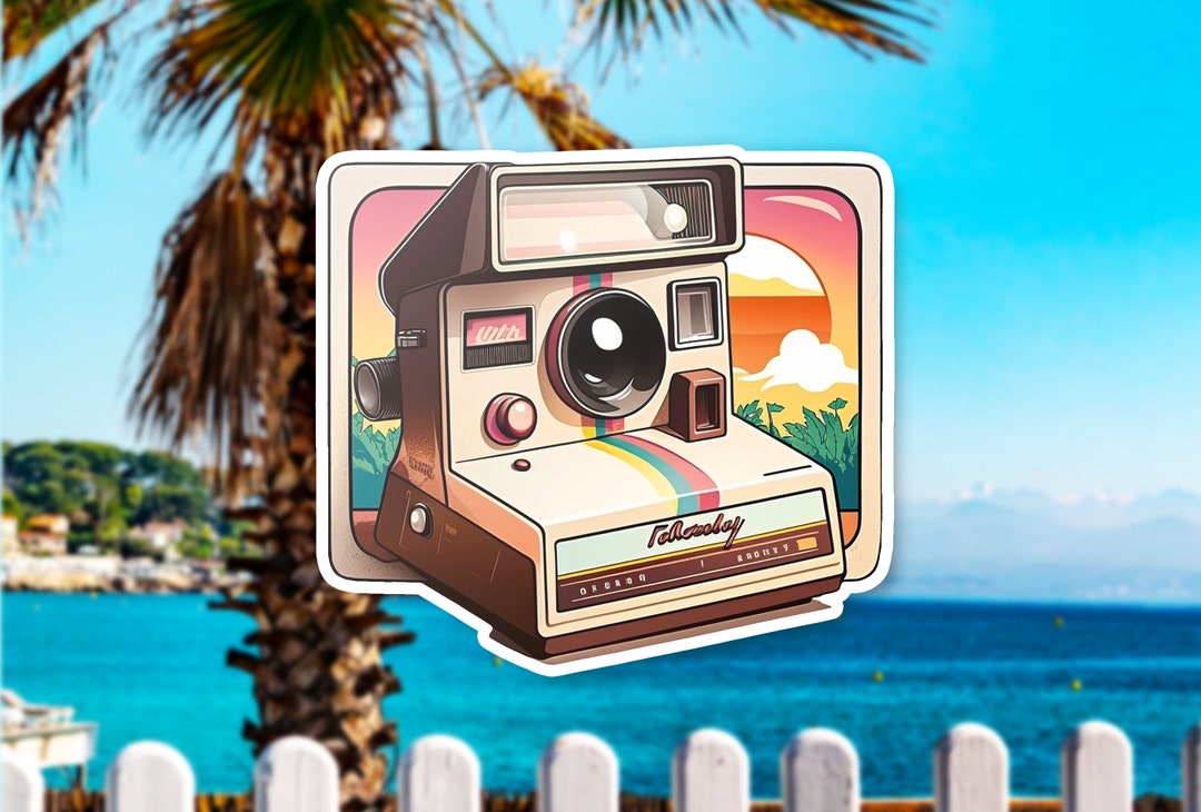 Retro Polaroid Camera Sticker: Vintage Photography Gift - Etsy