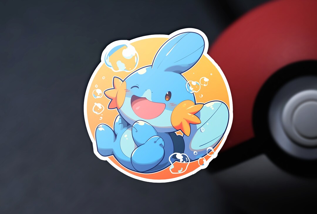 Mudkip Pokémon Sticker Pokémon Scrapbook Sticker Anime Fan Sticker ...