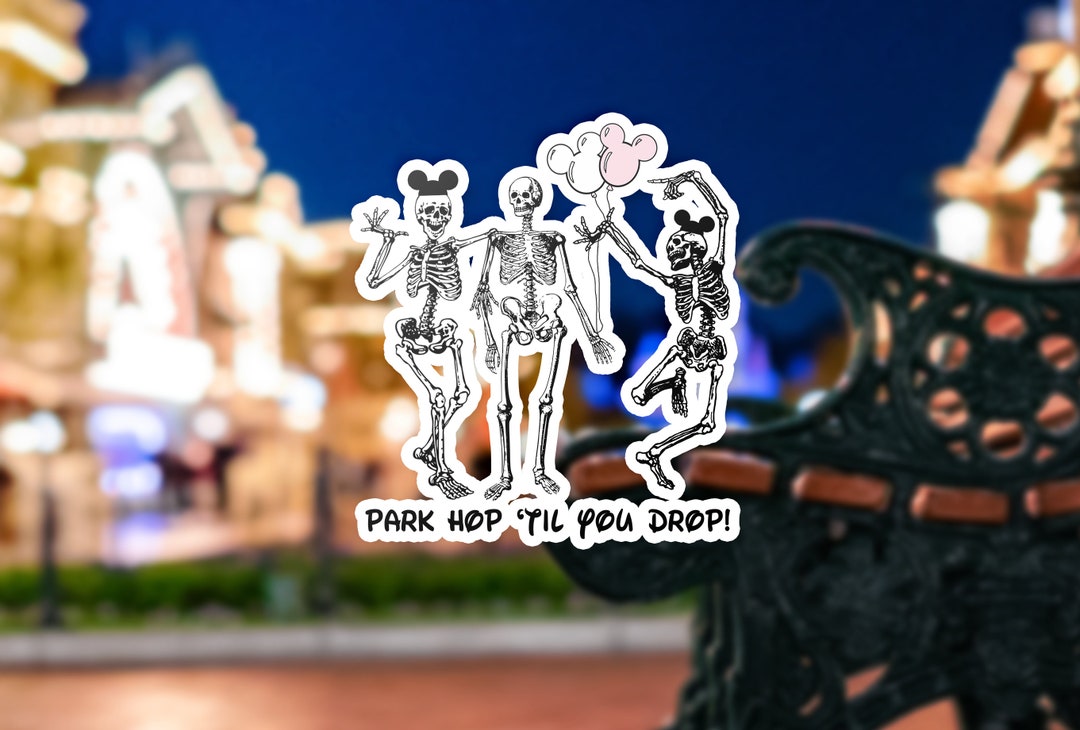 Disney Theme Park Park Hop Sticker Funny Disney Park Sticker Disneyland ...