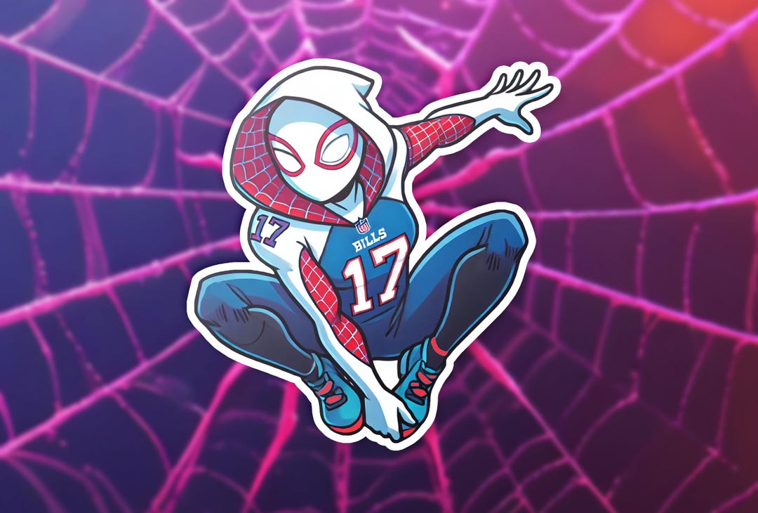 Spider Gwen Buffalo Bills Sticker | Buffalo Bills Fan Gift | Buffalo ...