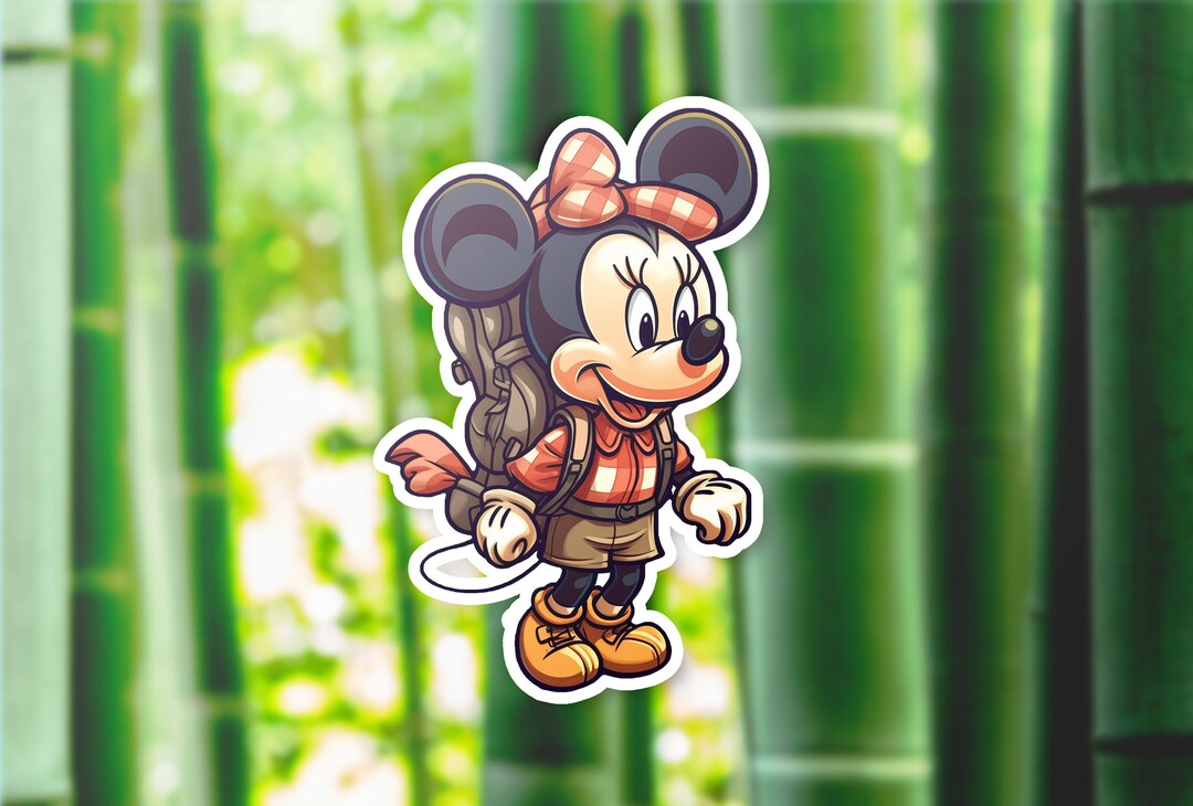 Minnie Mouse Camping Sticker | Water Resistant Vinyl Decal - Etsy