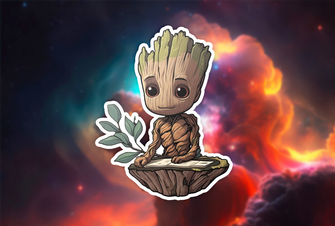 Baby Groot Tree Sticker | Baby Groot Sticker | Marvel | Guardians of ...