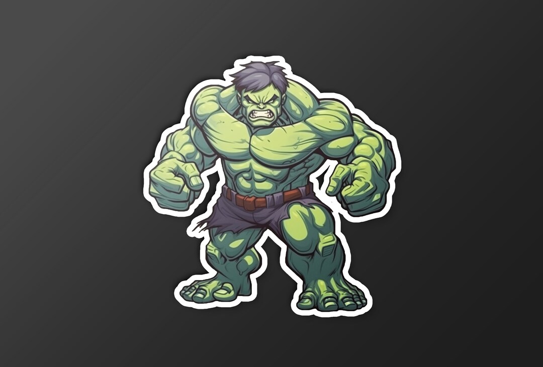 Marvel Incredible Hulk Sticker | Marvel | Hulk | Super Hero Sticker ...