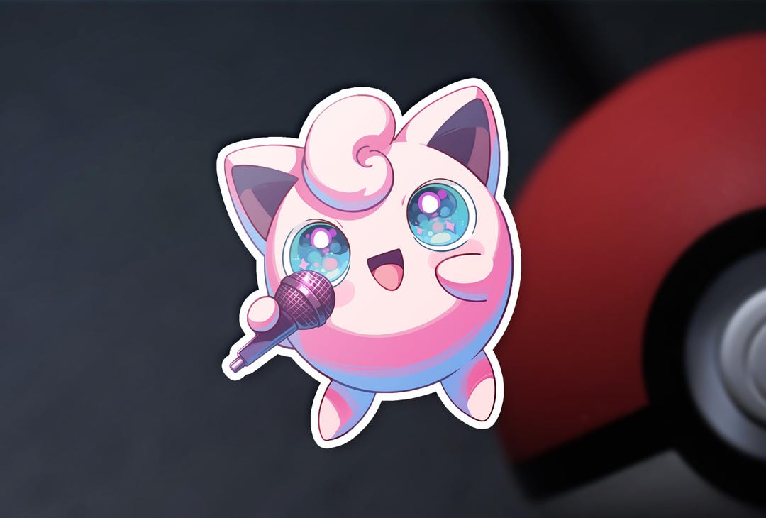Jigglypuff Pokémon Sticker Pokémon Scrapbook Sticker Anime Fan Sticker ...