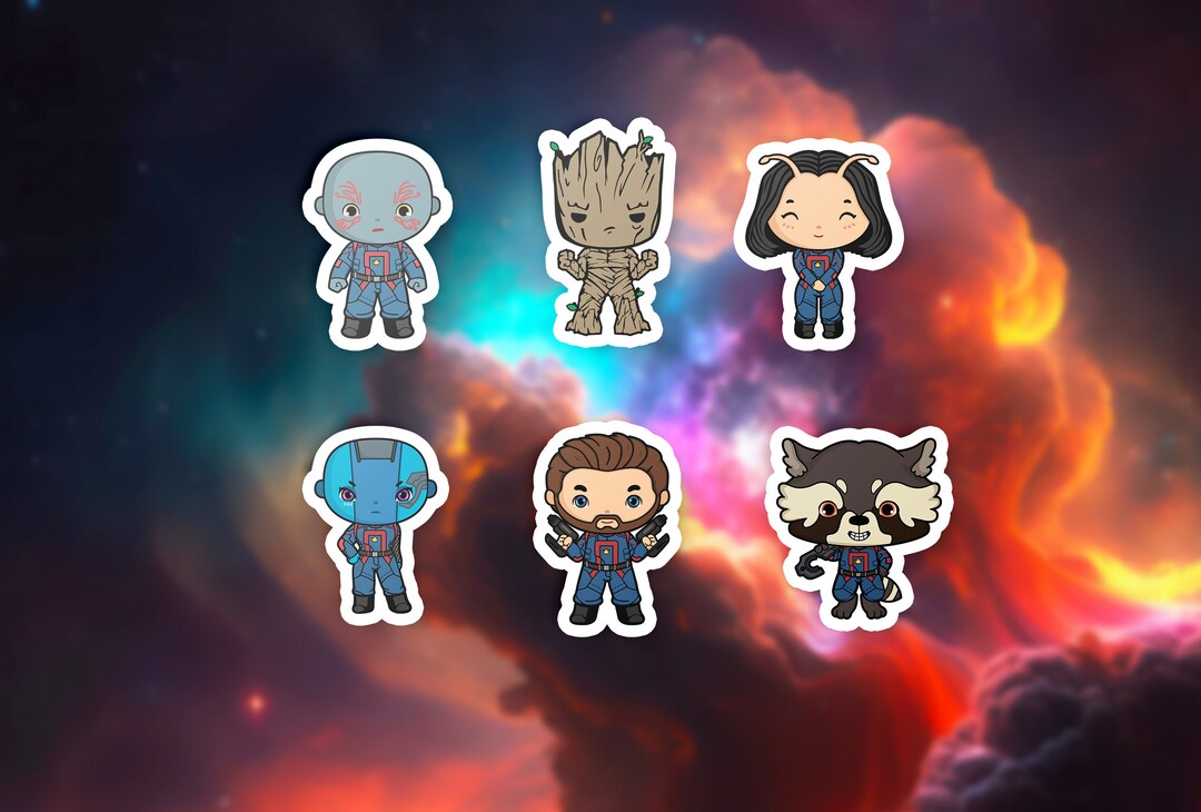 Marvel Themed Party Favor Sticker Gift | Guardians of the Galaxy ...