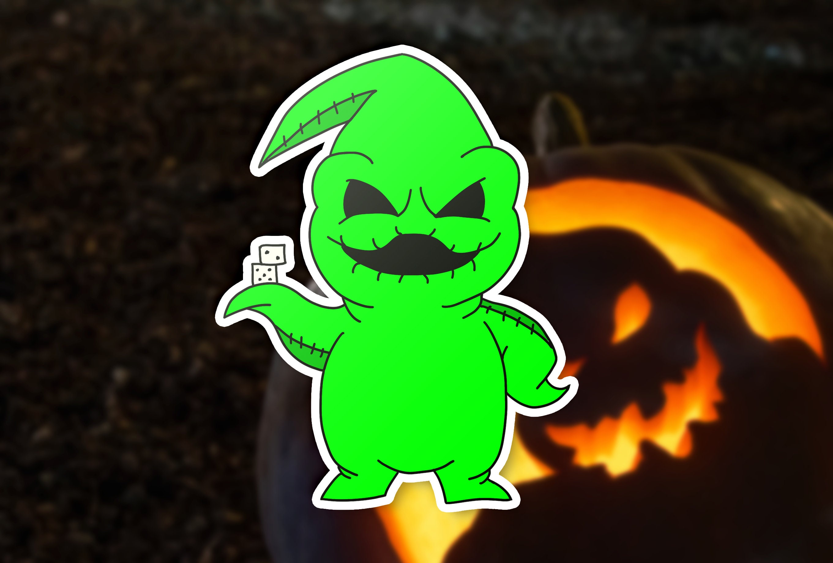 Oogie Boogie Vinyl Sticker: Nightmare Before Christmas Halloween Decor ...