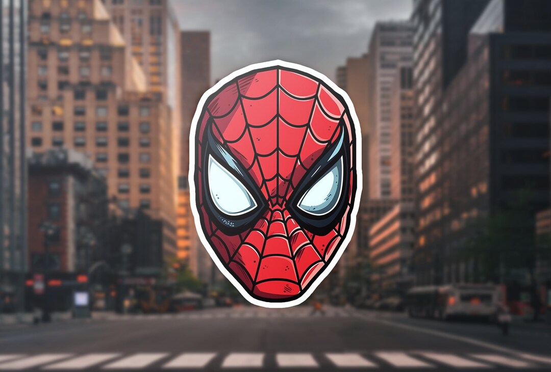 Spider Man Mask Sticker | Marvel Inspired | Marvel Fan Party Favor Gift ...