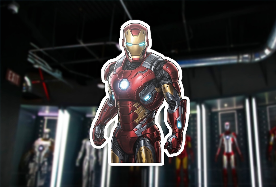 Handmade Iron Man Vinyl Sticker | Marvel Comic Inspired - Etsy