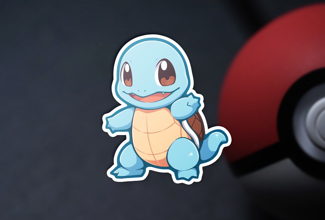 Squirtle Pokémon Sticker Cute Pokémon Inspired Sticker Squirtle Pokémon ...