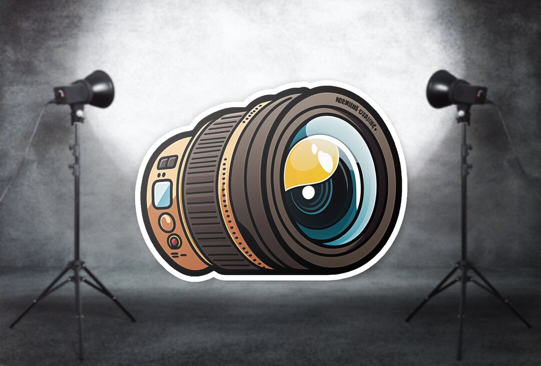Camera Lens Sticker | Camera Sticker | Photography Sticker | Cartoon ...