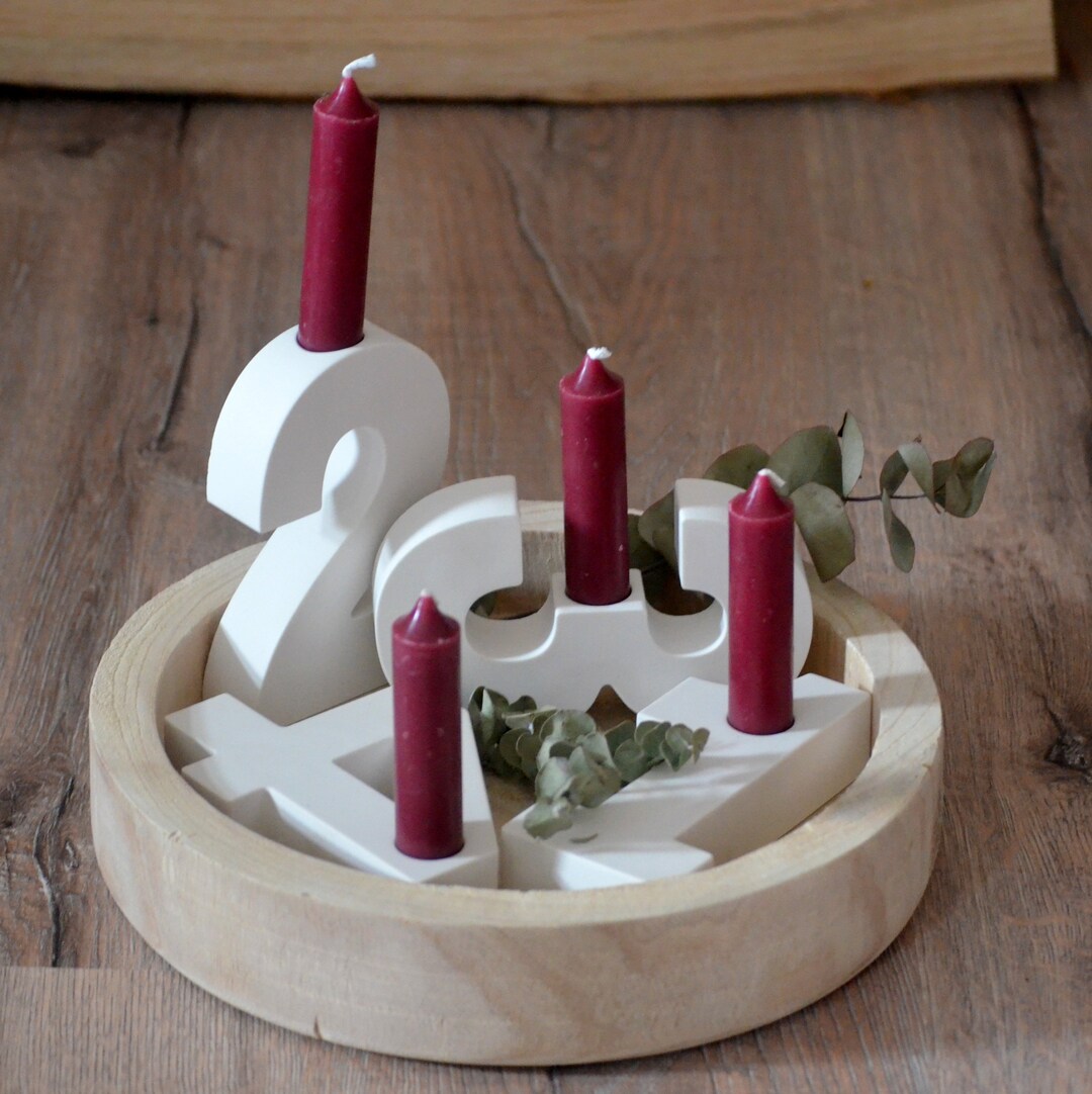 Advent Numbers Reusable Advent Wreath Christmas Arrangement - Etsy