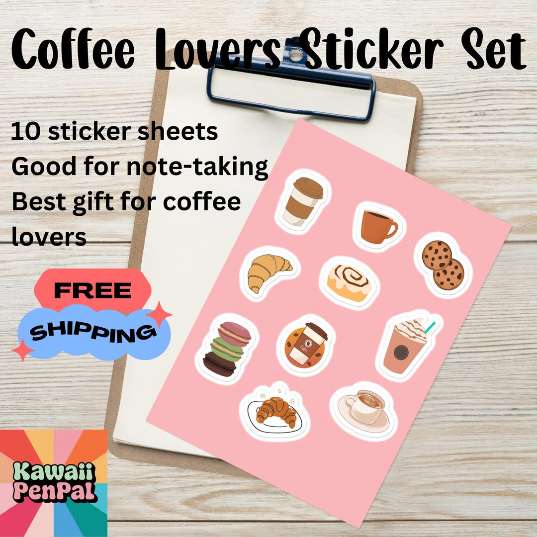 Sticker Sheet Coffee Stickers Journal Stickers, Calendar, Planner ...