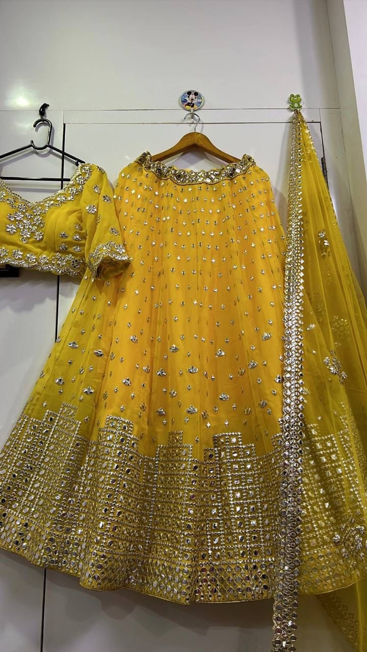 Yellow Haldi Lehenga Choli for Women Indian Designer Wedding Lahanga ...