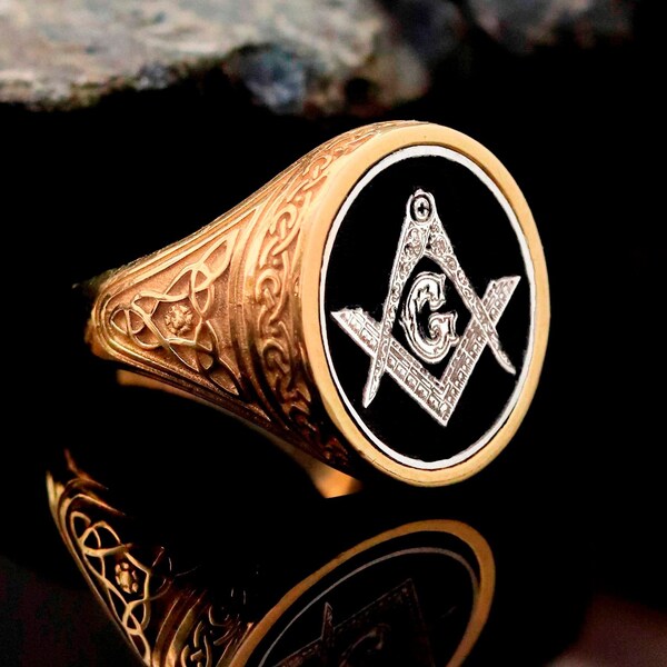 Freemason Ring - Etsy