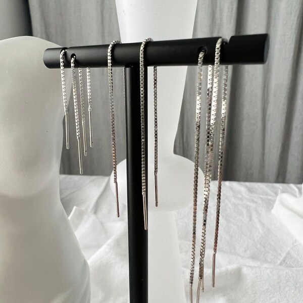 Box Chain Earrings - Etsy UK