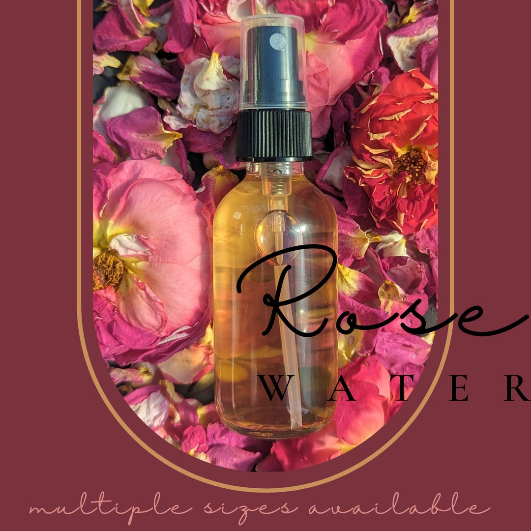 Rose Water in Glass Bottle | Rose Water Toner Mist | Homemade Rose ...