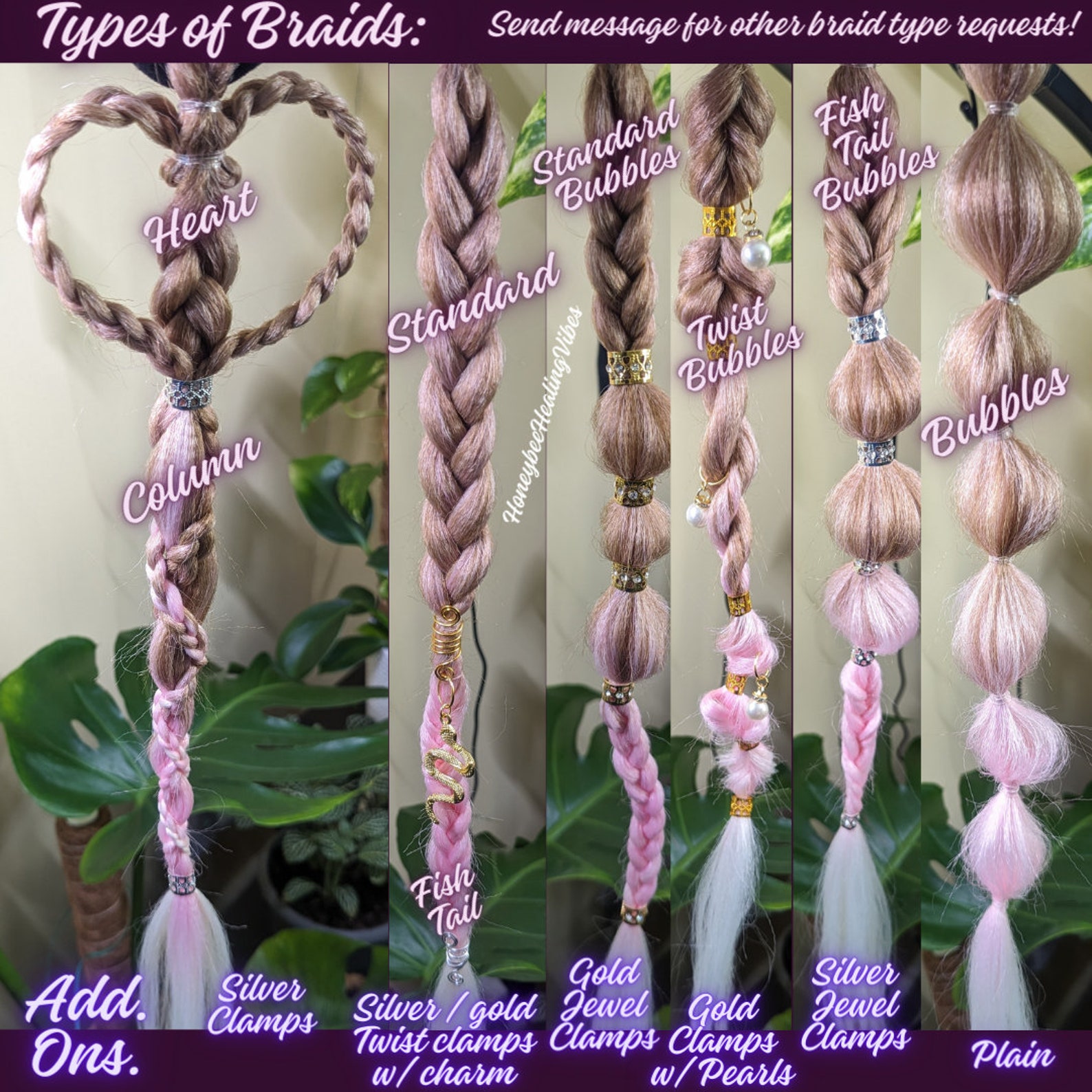 Custom Pigtail Braids | Rave Braids | Festival Braids | Hair Extensions ...
