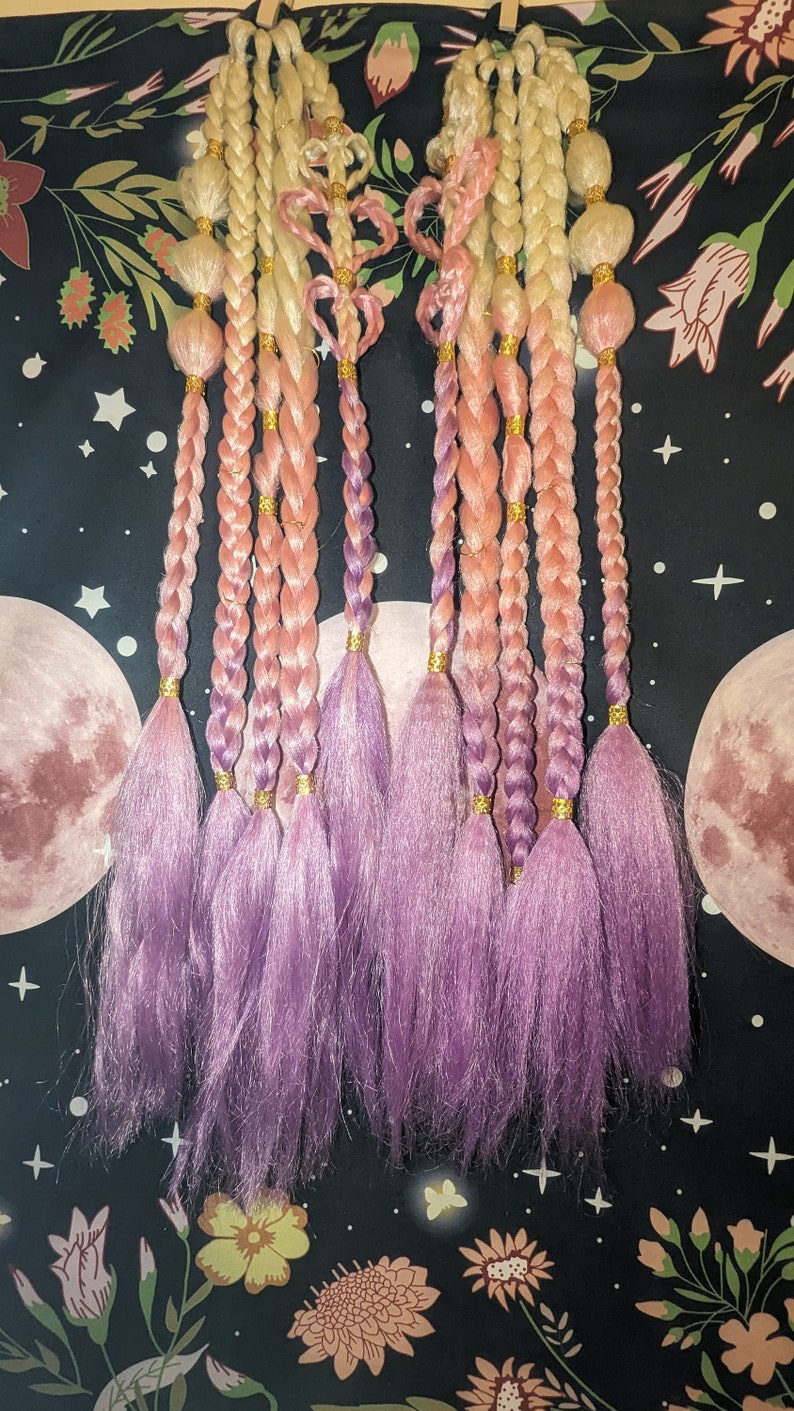 Custom Pigtail Braids Rave Braids Festival Braids Hair Extensions ...