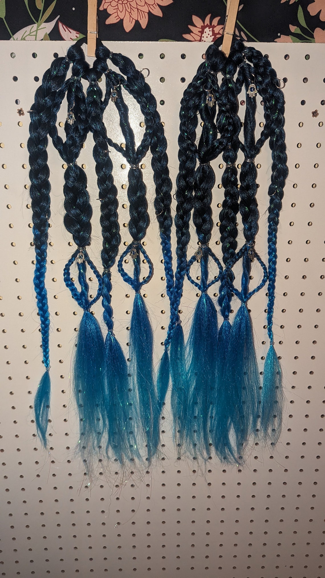 Evil Eye Pigtail Braids | Rave Braids | Festival Braids | Hair ...