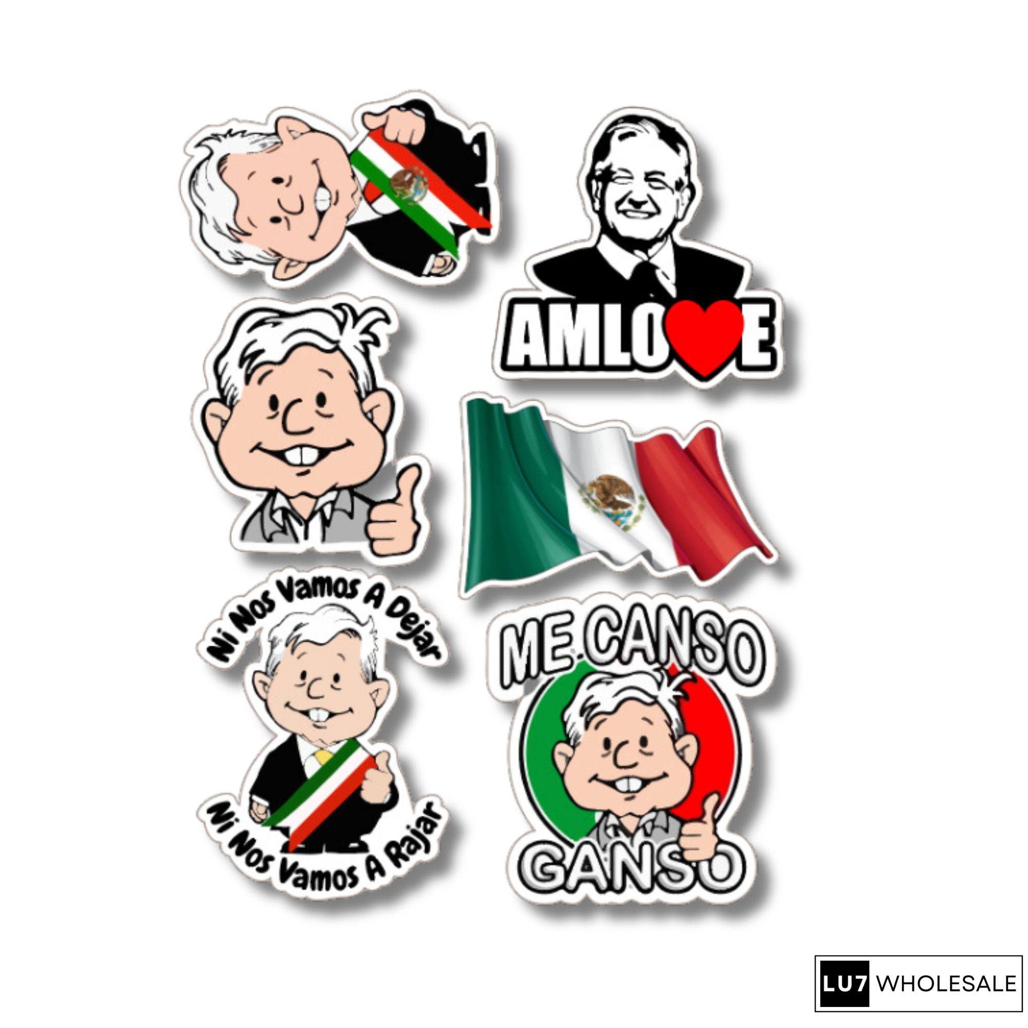 Combo AMLO Me Canso Ganso Mexico Presidente Waterproof Decal Sticker ...