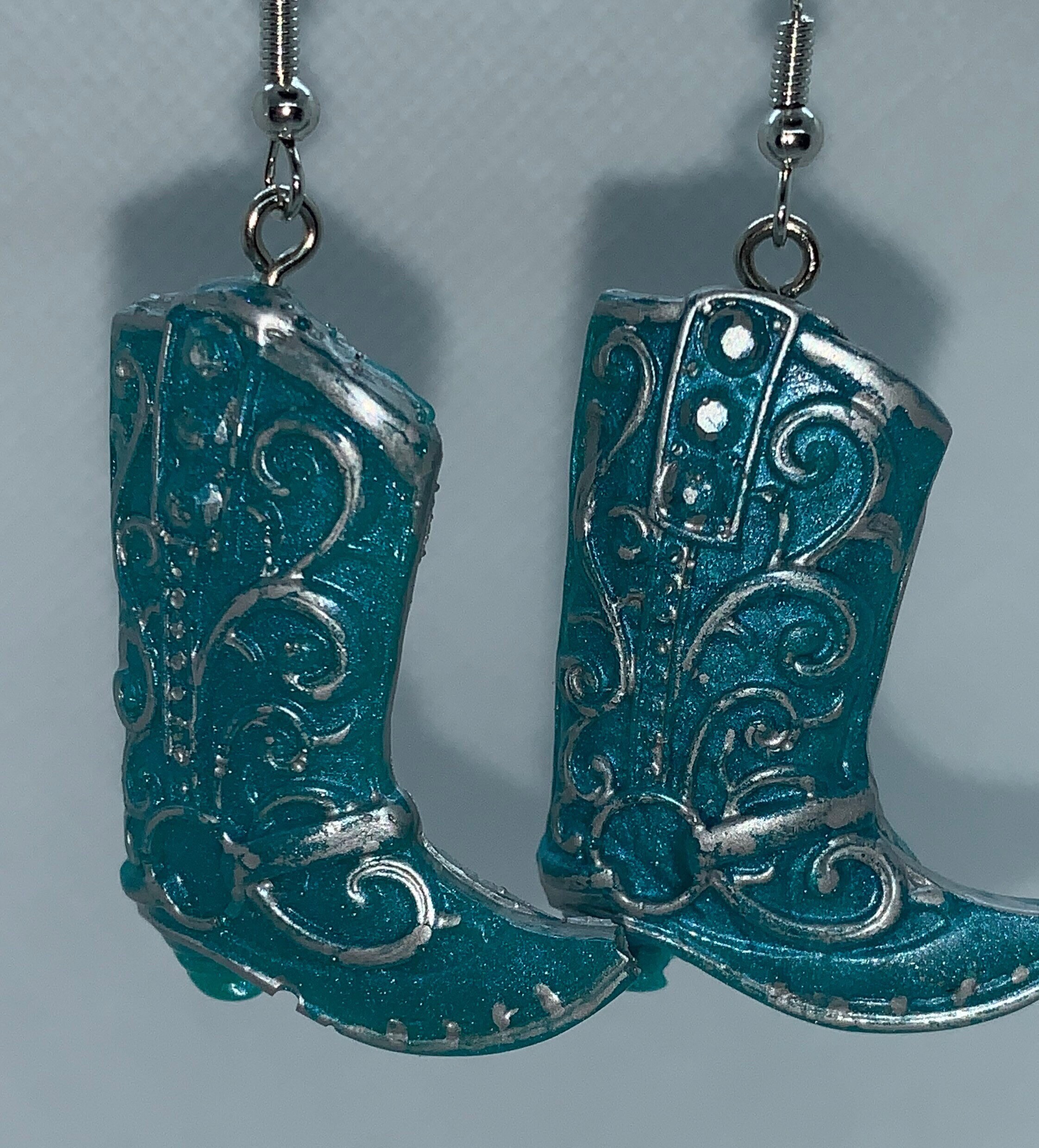 Cowboy Boot Earrings - Etsy