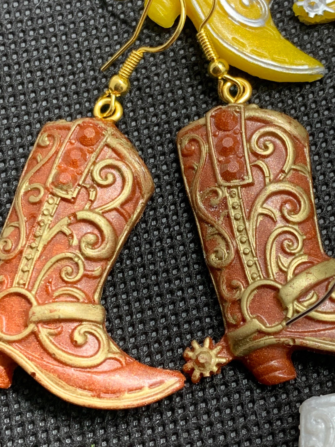 Cowboy Boot Earrings - Etsy