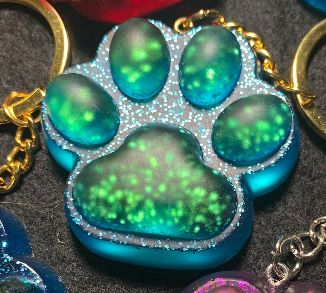Paw Print Keychain - Etsy