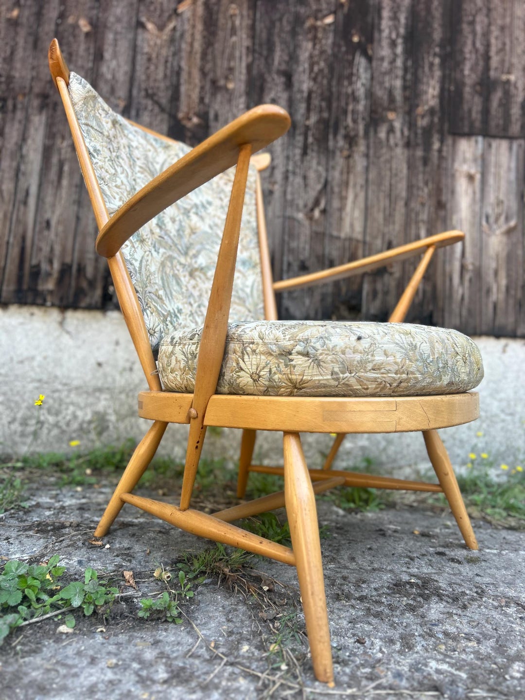 Mid-century Modern Ercol Easy Chair - Elm & Beech 359 - Etsy