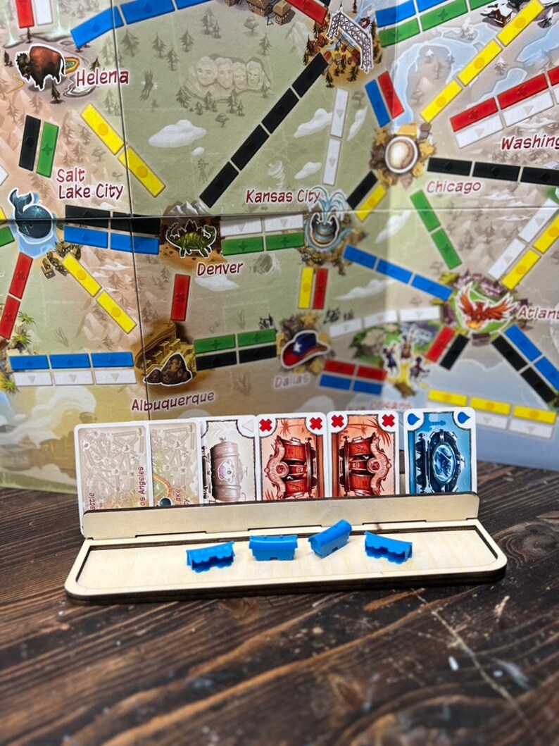 Custom Board Game Card Holder With Tray, Unpainted Tabletop Gaming Card ...