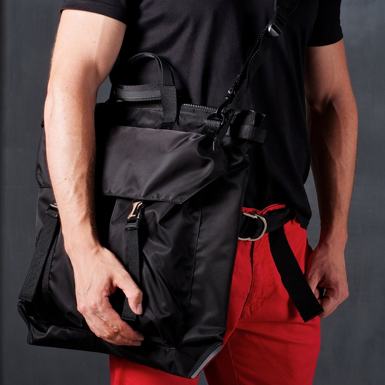 The New York Nylon Laptop Bag W/ Padded Shoulder Strap - Etsy