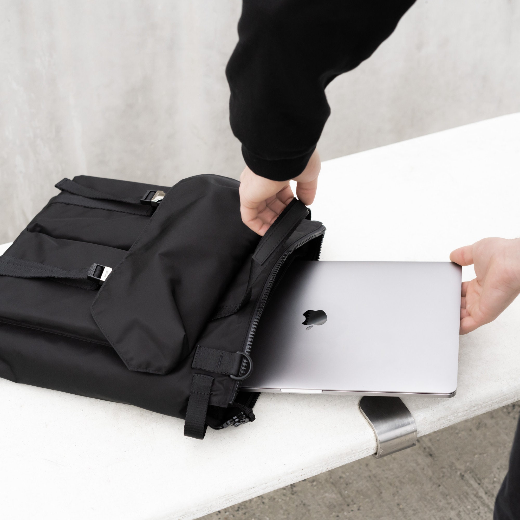 The New York Nylon Laptop Bag W/ Padded Shoulder Strap - Etsy