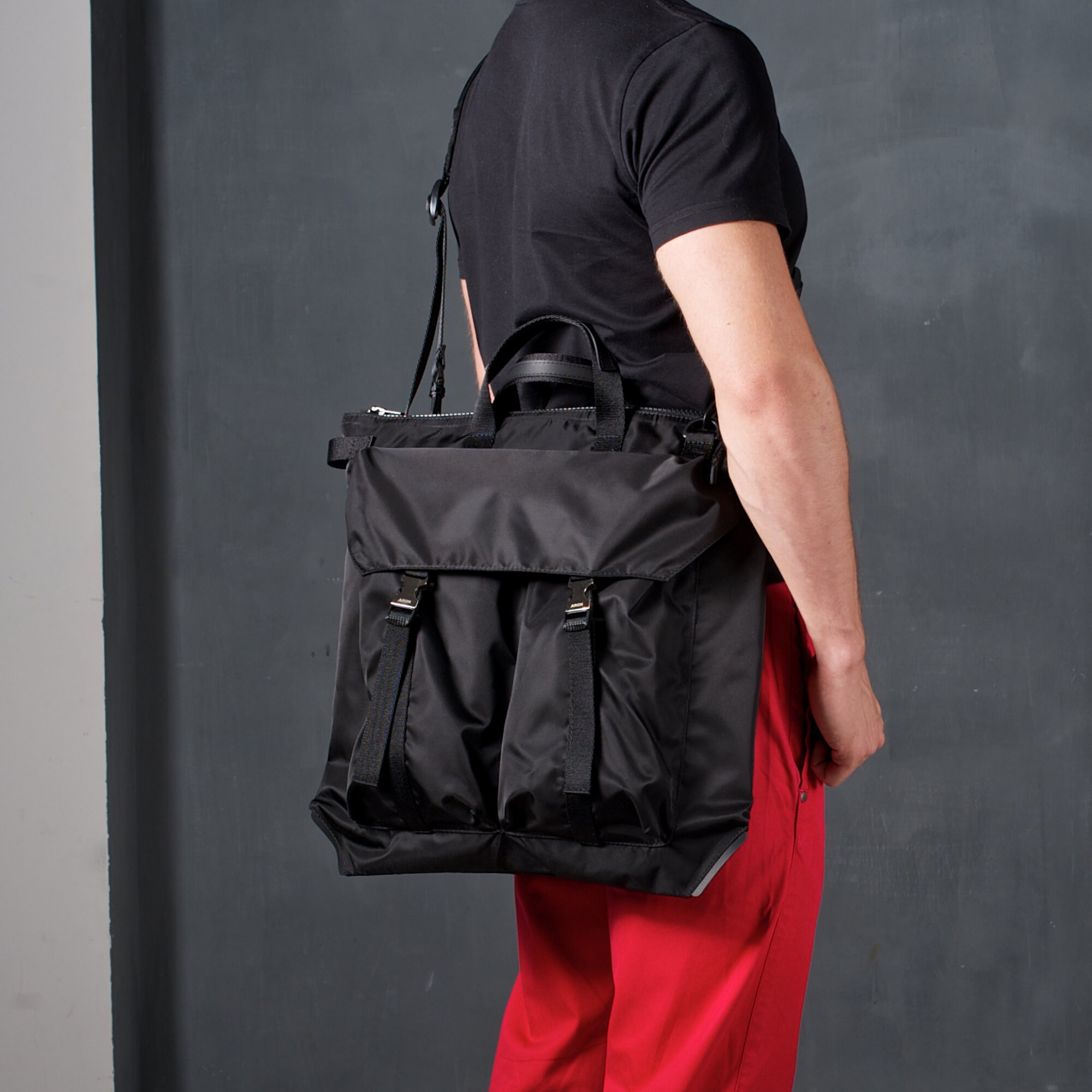 The New York Nylon Laptop Bag W/ Padded Shoulder Strap - Etsy