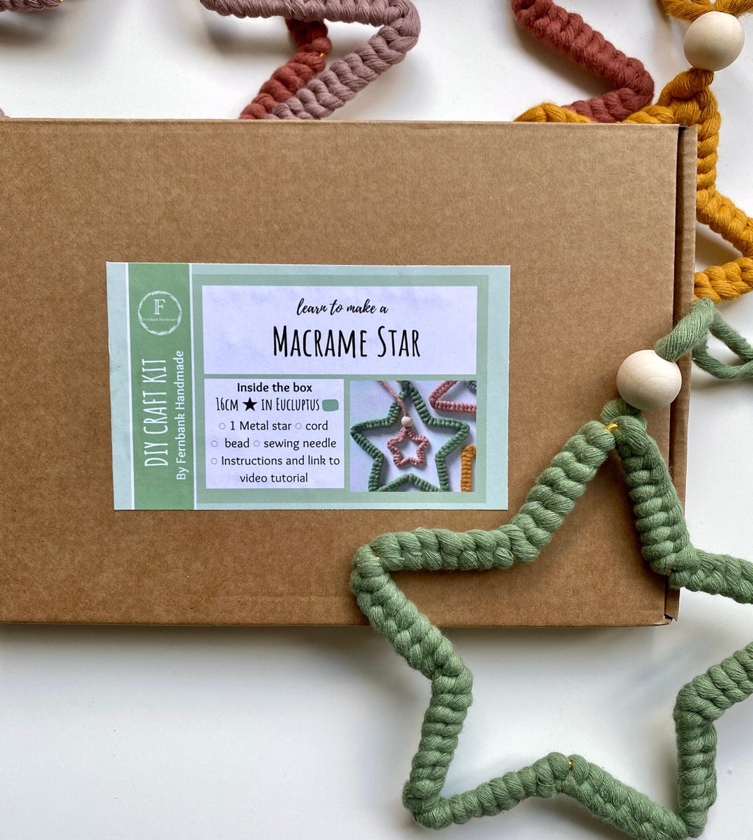 Hanging Star DIY Kit. Macrame Star Kit. Make Your Own Star Decoration ...