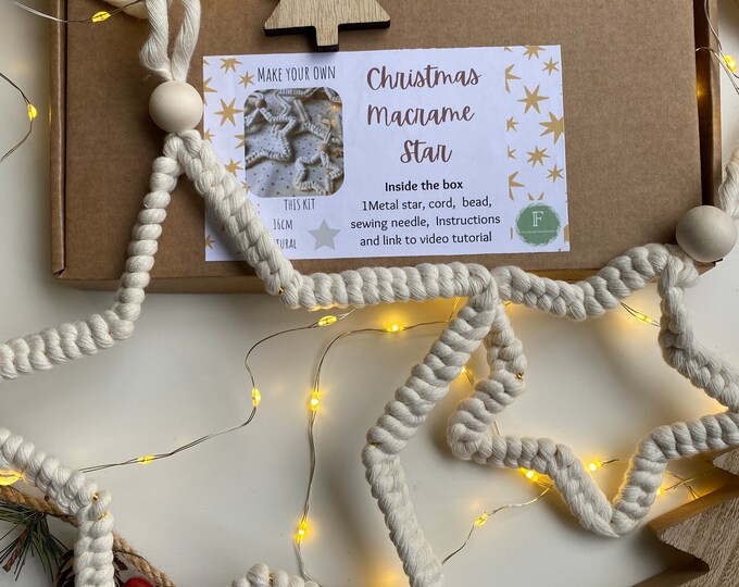 Christmas Star DIY Kit. Macrame Star Kit. Make Your Own Christmas ...