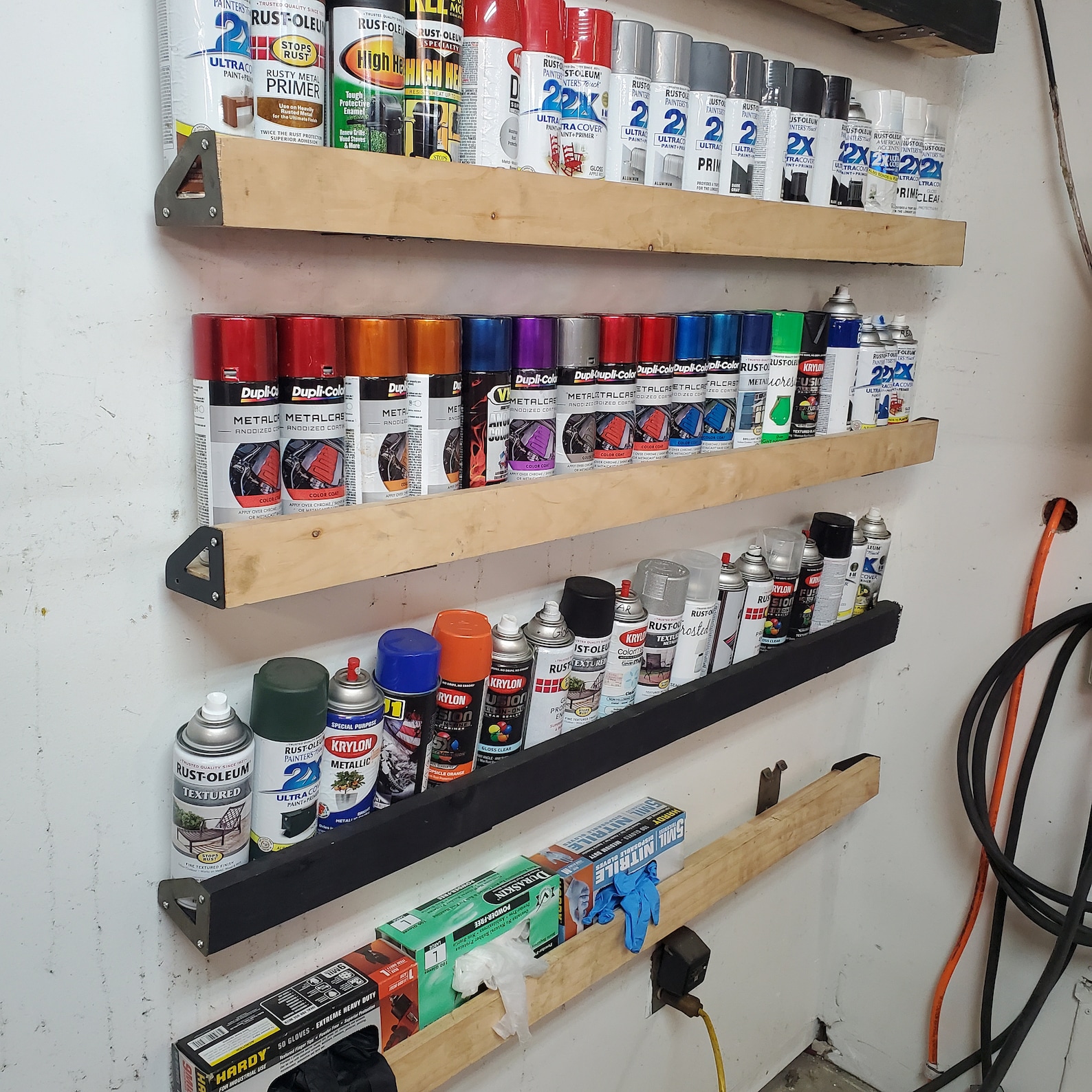 Spray Aerosol Can Bottle (a1) Shelf Kit Garage Storage Organization ...