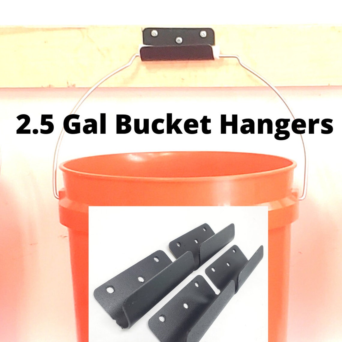 Garage Storage Organization Bucket Bracket Hanger Hooks Kit - Etsy