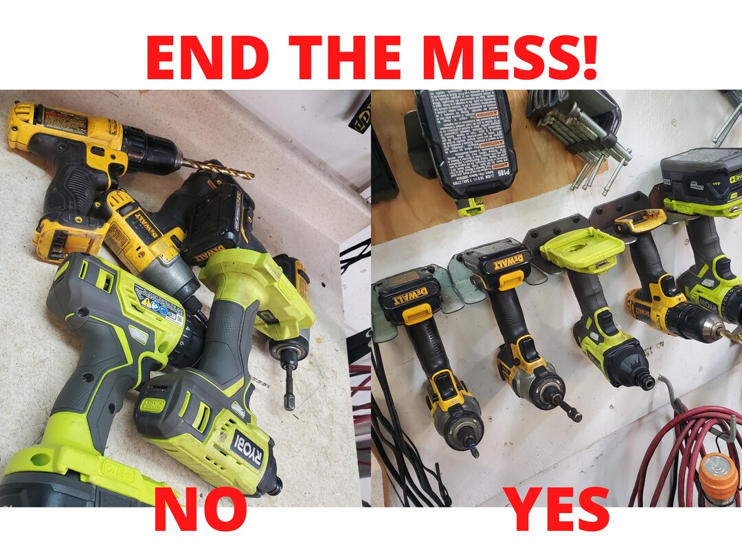 Cordless Power Tool Storage Bracket x4 Ryobi ONE 18v HP Dewalt MAX ...