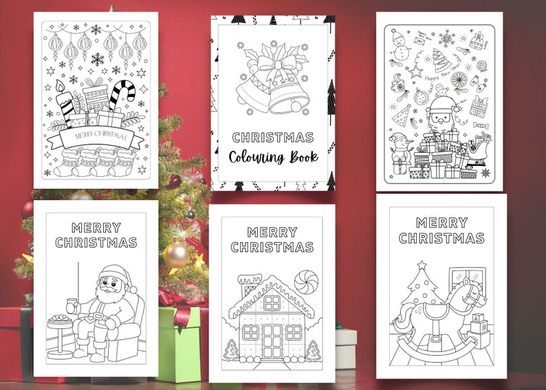 Festive Christmas Coloring Pages Bundle Holiday Fun for All - Etsy
