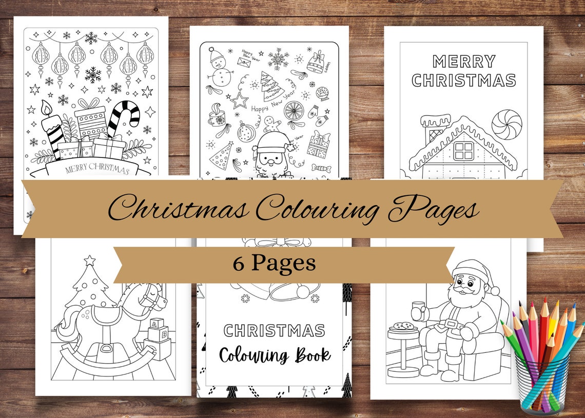 Festive Christmas Coloring Pages Bundle Holiday Fun for All - Etsy