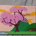 Cherry Blossom Tree Sunset Painting - Etsy