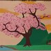 Cherry Blossom Tree Sunset Painting - Etsy