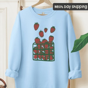 Strawberry Shirt, Screen Print T-shirt, Graphic Tee, Foodie Clothing ...